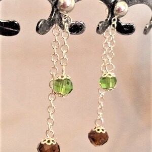 Front Back Dangle Earrings; Front Back Crystal Earrings; Two-sided ...