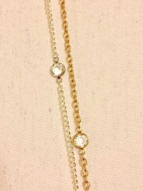 Long Crystal Layering Necklace Long Chain Necklace Crystal Necklace ...