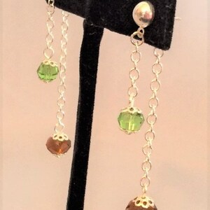 Front Back Dangle Earrings; Front Back Crystal Earrings; Two-sided ...