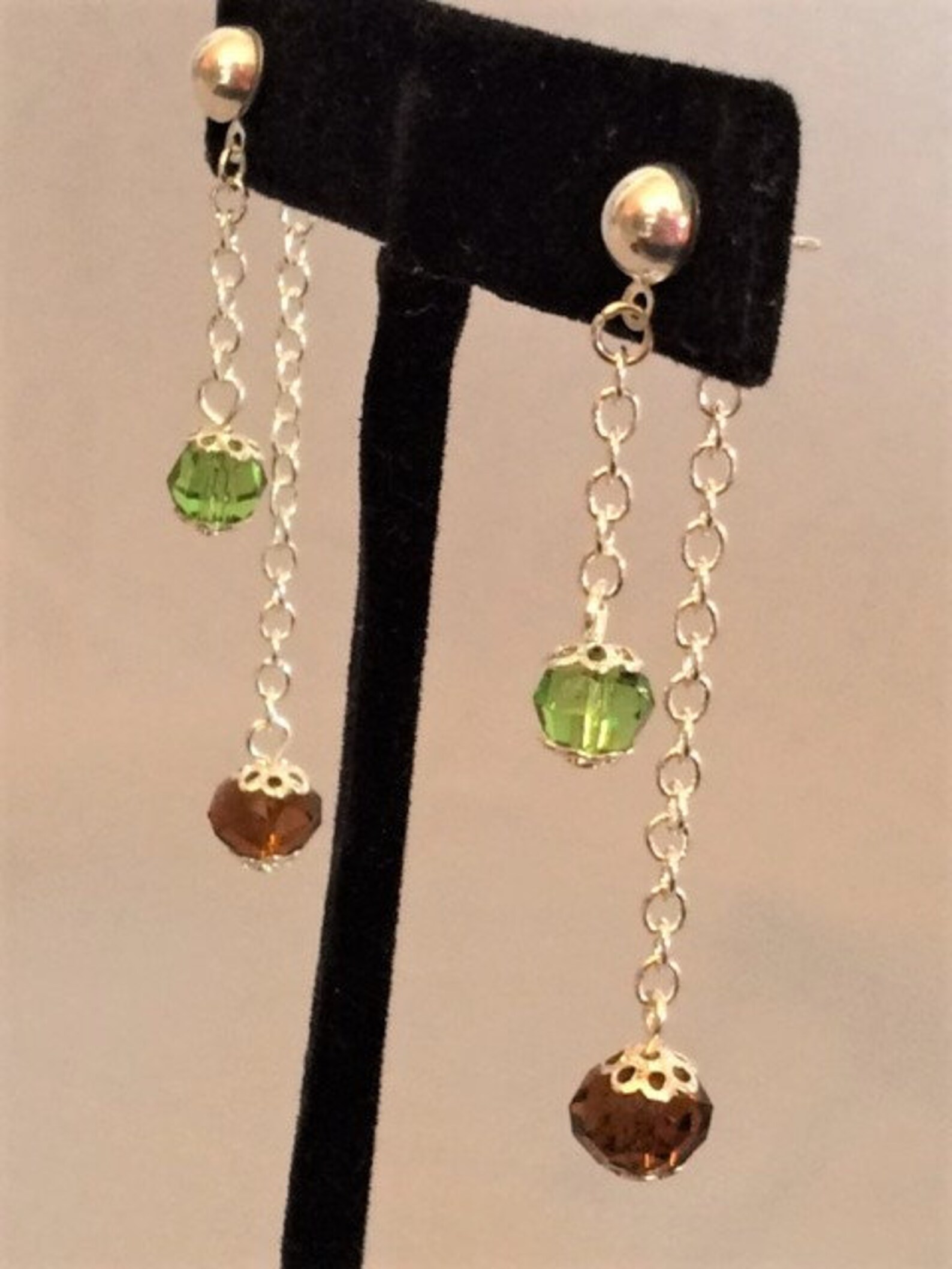 Front Back Dangle Earrings; Front Back Crystal Earrings; Two-sided ...