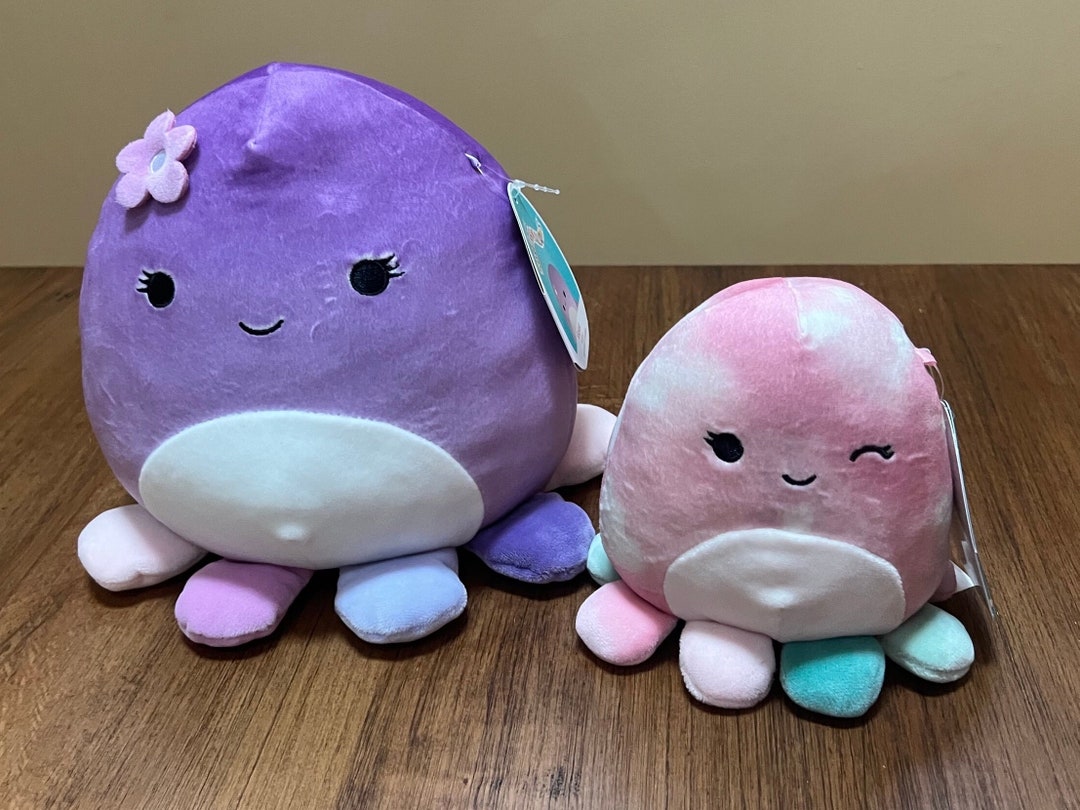Squishmallow 5 Oshun Octopus Pink Tie Dye New Nwt Kellytoy and 8 Violet ...