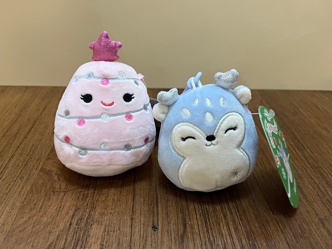 Squishmallow Bag Keychain Clip on Farryn Reindeer Snowflake - Etsy