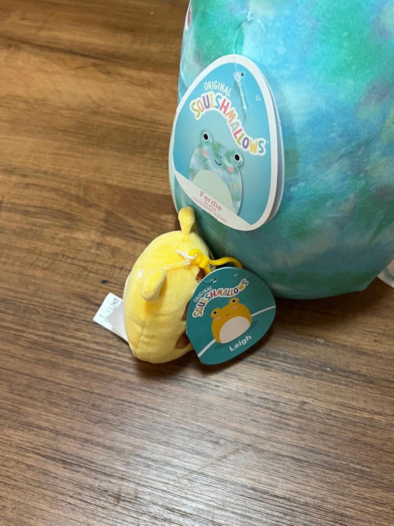 Squishmallow 11-12 Ferdie Frog Tie Dye New Nwt Plush Kellytoy and Bag ...