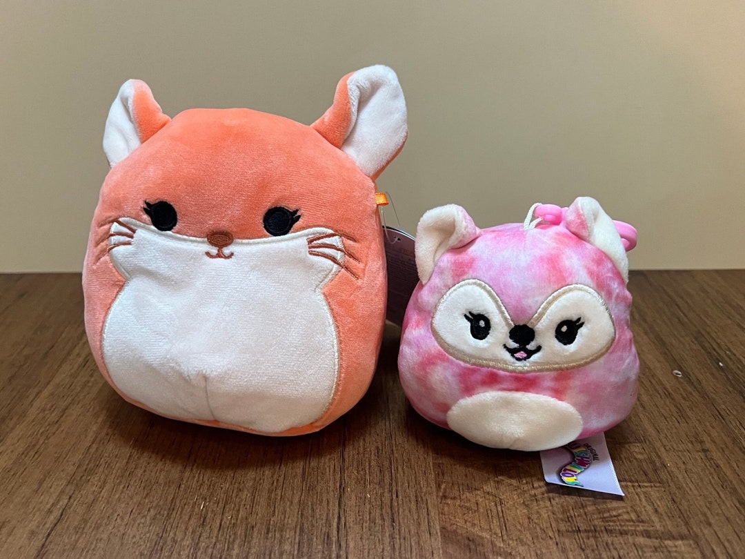 Squishmallow 5 Erica Chinchilla Mouse Orange Pet and Bag Backpack ...