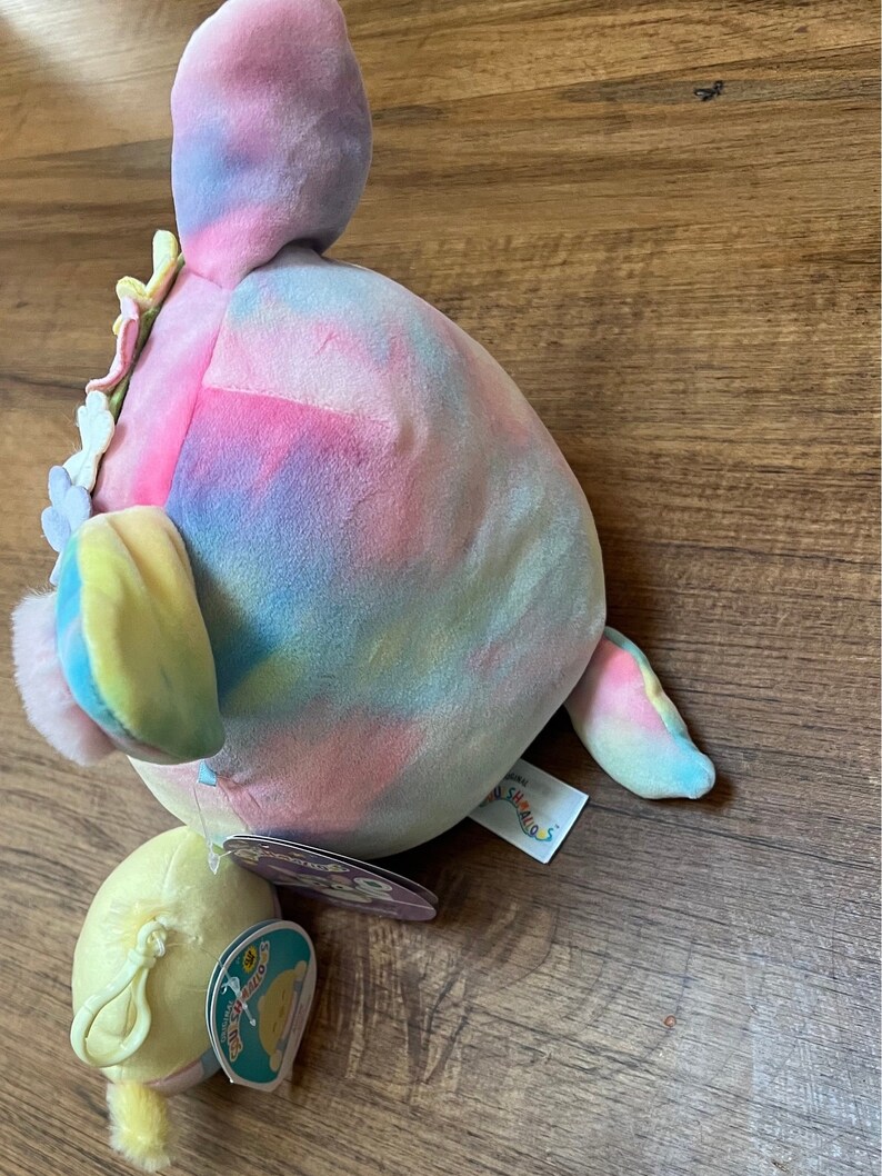 New Squishmallow Easter 8 Paulette Tie Dye Floral Crown Flowers Fox and ...