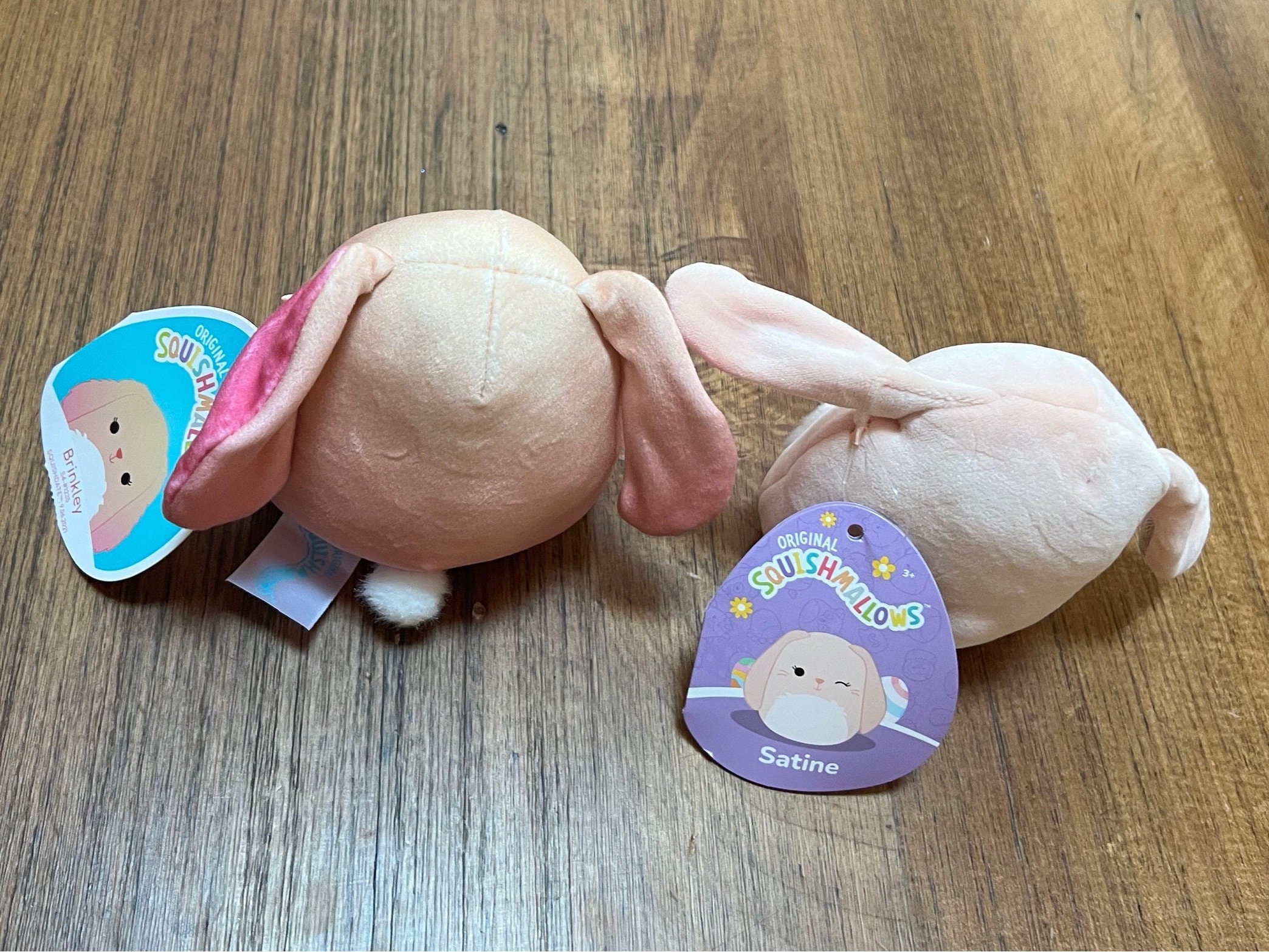 New Squishmallow Kellytoy 4 Bunny Rabbit Satine Pink and Brinkley ...