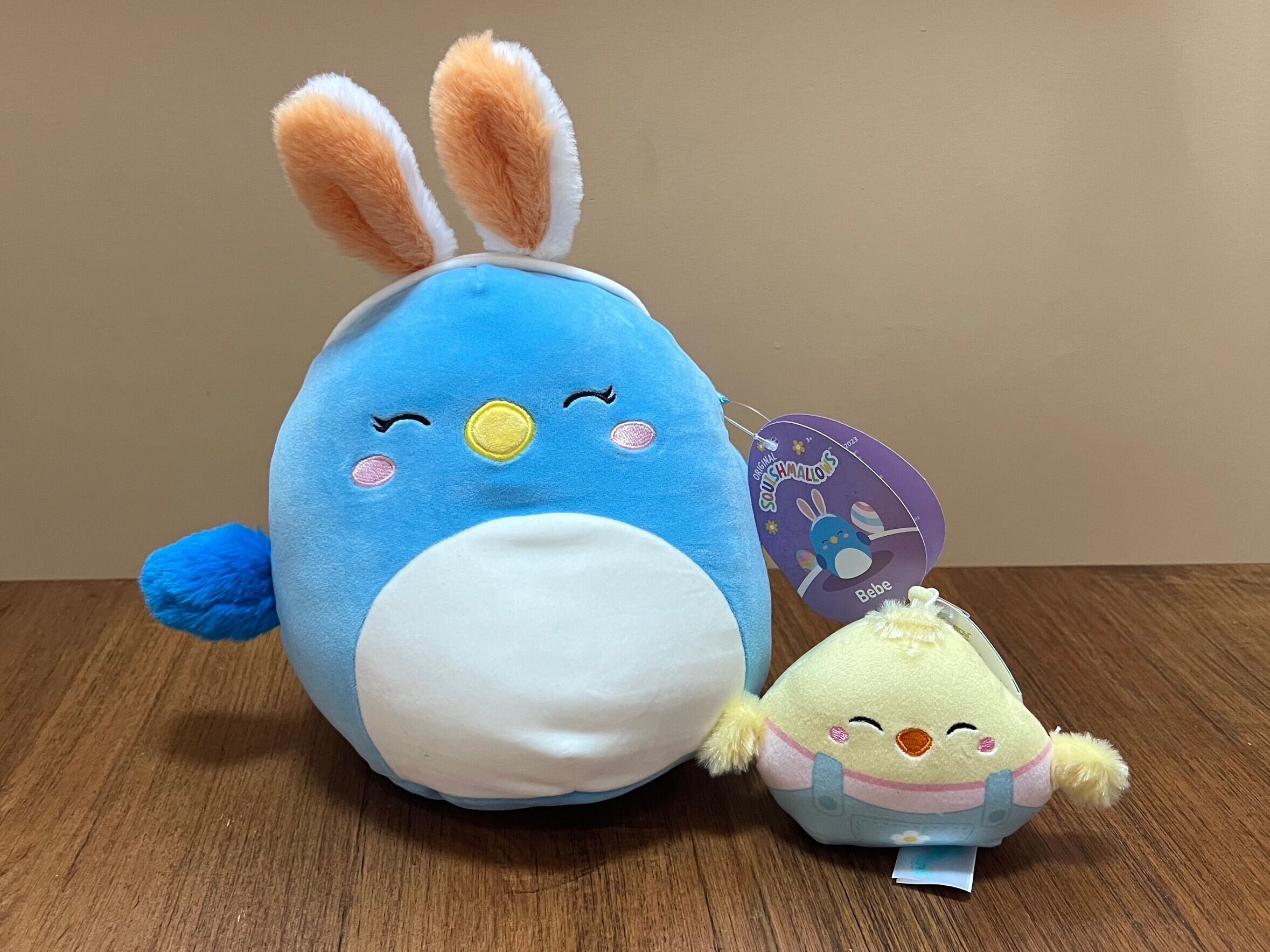 Squishmallow 8 Bebe Blue Bird Bunny Ears Headband New Nwt Kellytoy ...