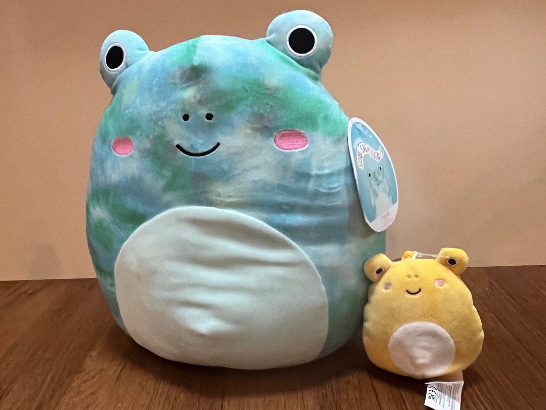 Squishmallow 11-12 Ferdie Frog Tie Dye New Nwt Plush Kellytoy and Bag ...