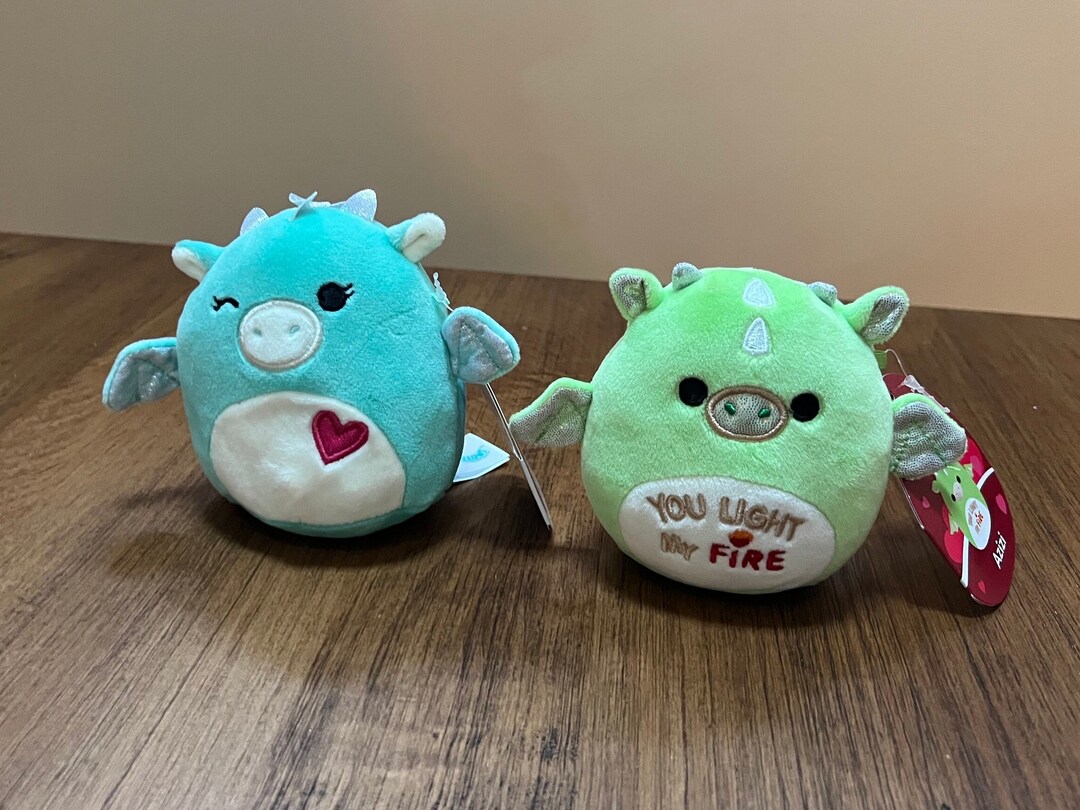 NWT Squishmallow Palasha Dragon and New Kellytoy 4 Azizi You Light My ...