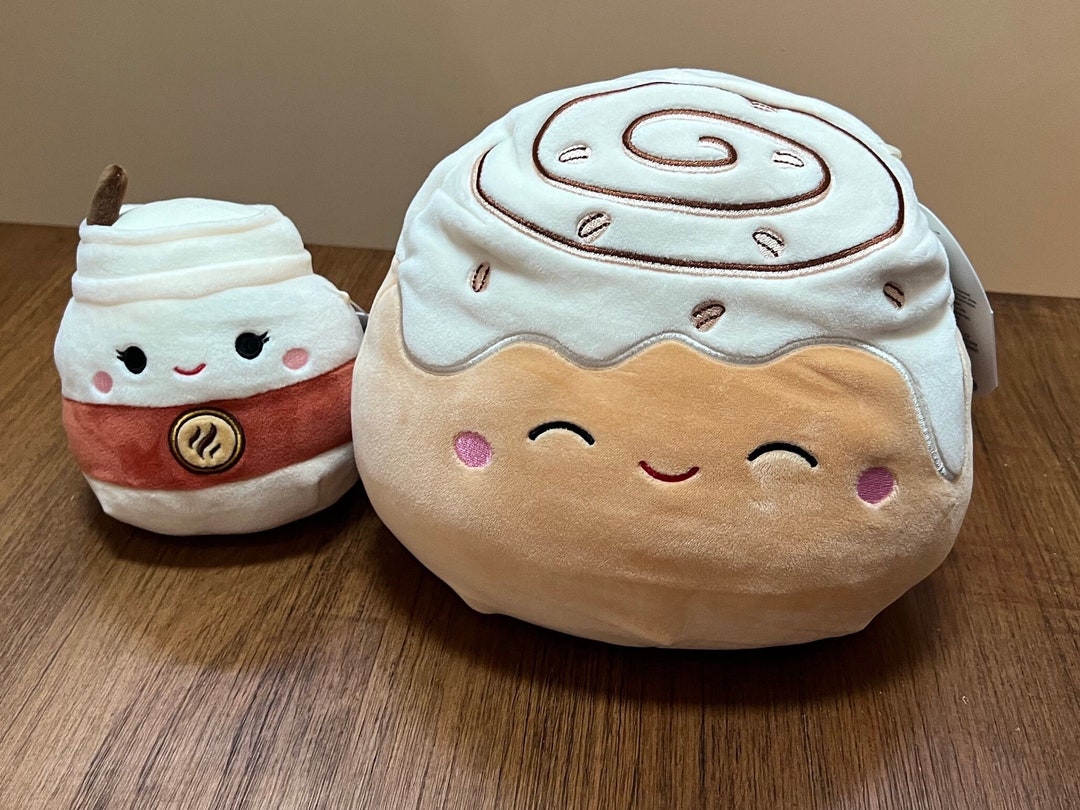 New Squishmallow 8 Chanel Cinnamon Roll Bun Breakfast Food Kellytoy and ...
