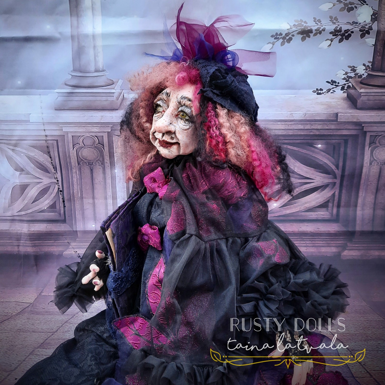 Witch Art Doll Fantasy Doll Polymer Clay Doll Witch - Etsy