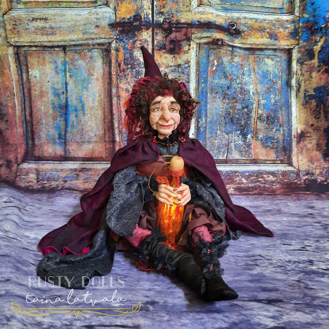 Witch Art Doll Fantasy Doll Polymer Clay Doll Witch - Etsy