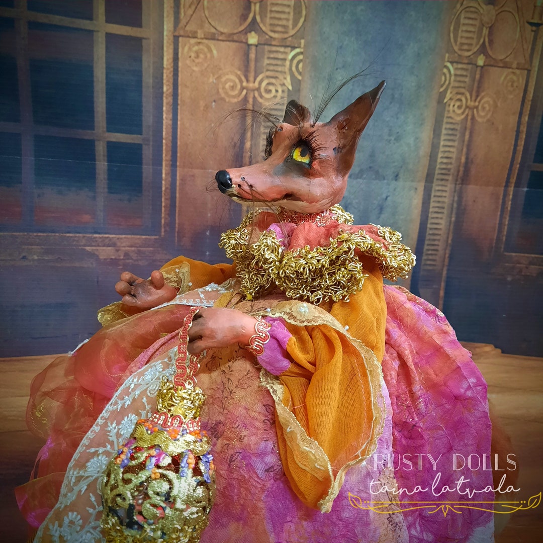 Fox Art Doll Oriental Fox Doll Foxy Lady Handmade Art Doll Oriental Fox ...