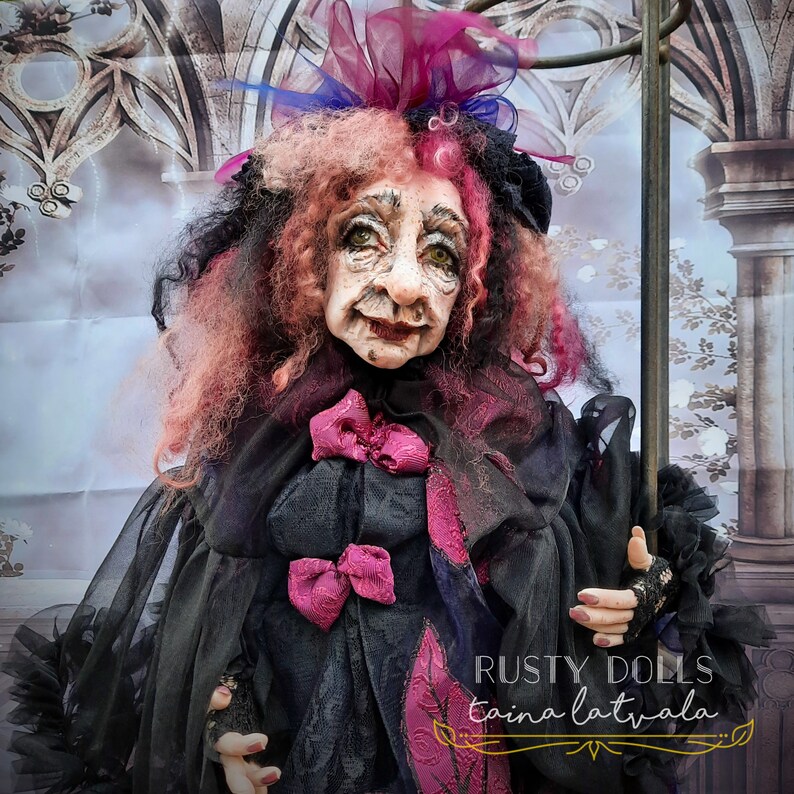 Witch Art Doll Fantasy Doll Polymer Clay Doll Witch - Etsy