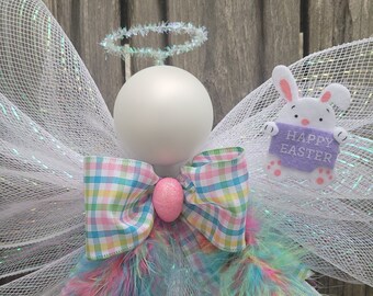 Deco Mesh Easter Wreath | Etsy