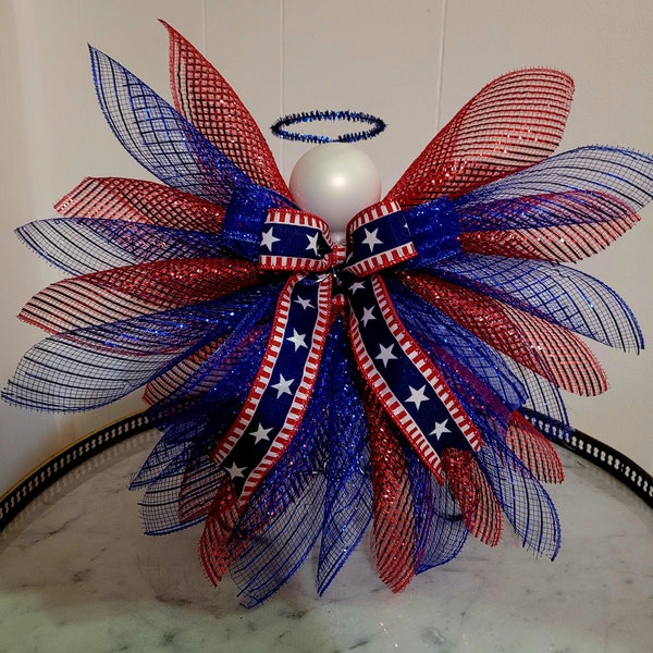 Patriotic Angel Tree Topper - Etsy