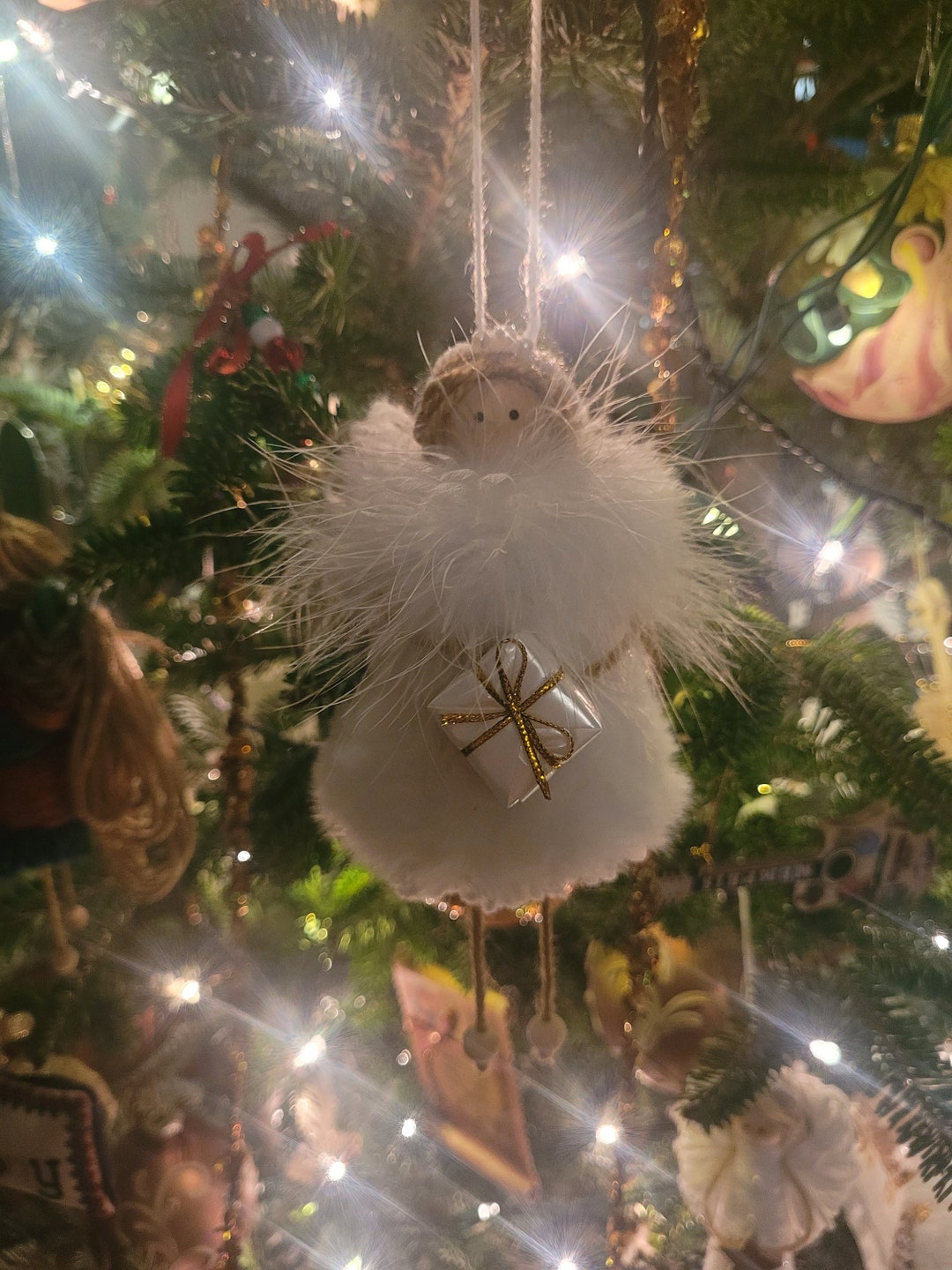 Angel Ornament Christmas Ornament Angels White Angel Gold Angel Home ...