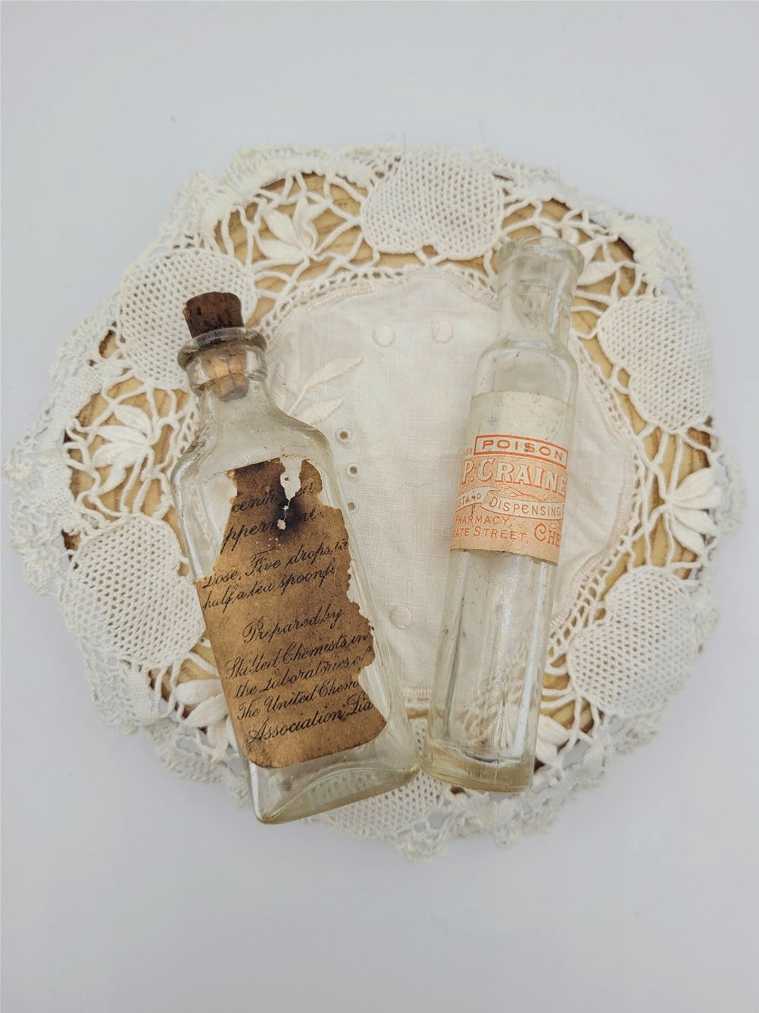 Antique Medicinal Small Poison Bottles - Etsy