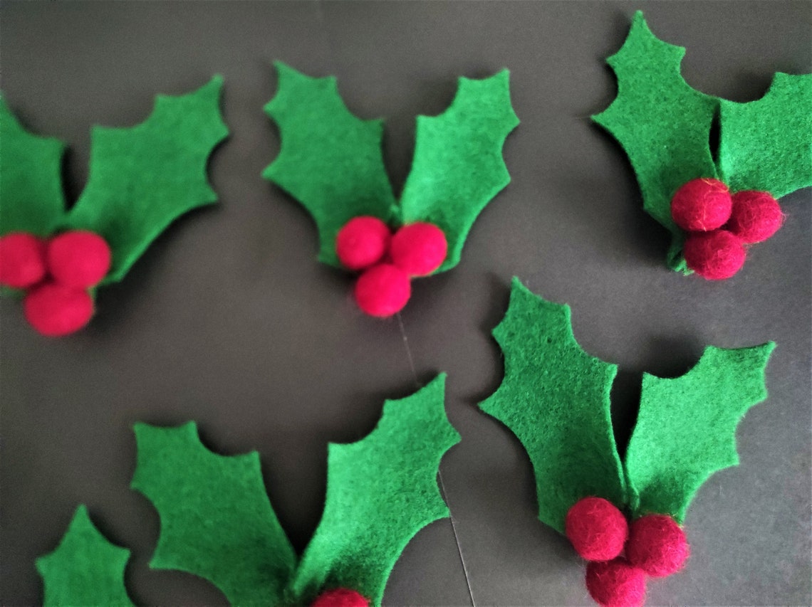 Wool Felt Winter Holiday Christmas Decor Wool Winter Decorations ...