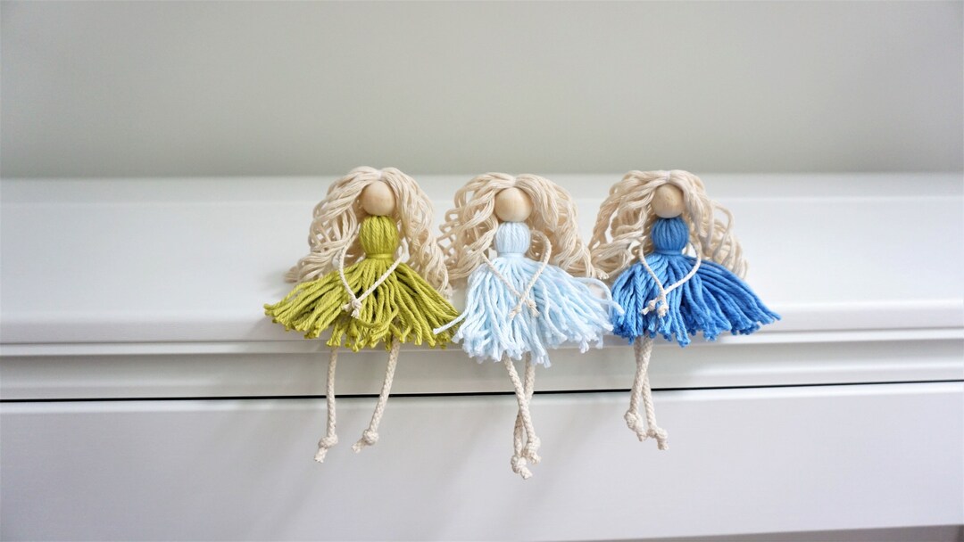 Macrame Girls, Boho Baby Dolls, Macrame Dolls for Home Decor, Mobile ...