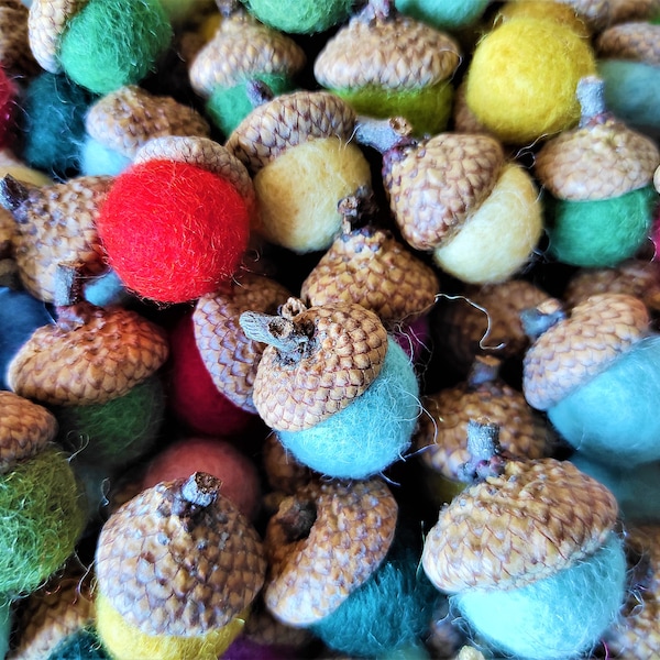 Wool Felted Acorns - Etsy