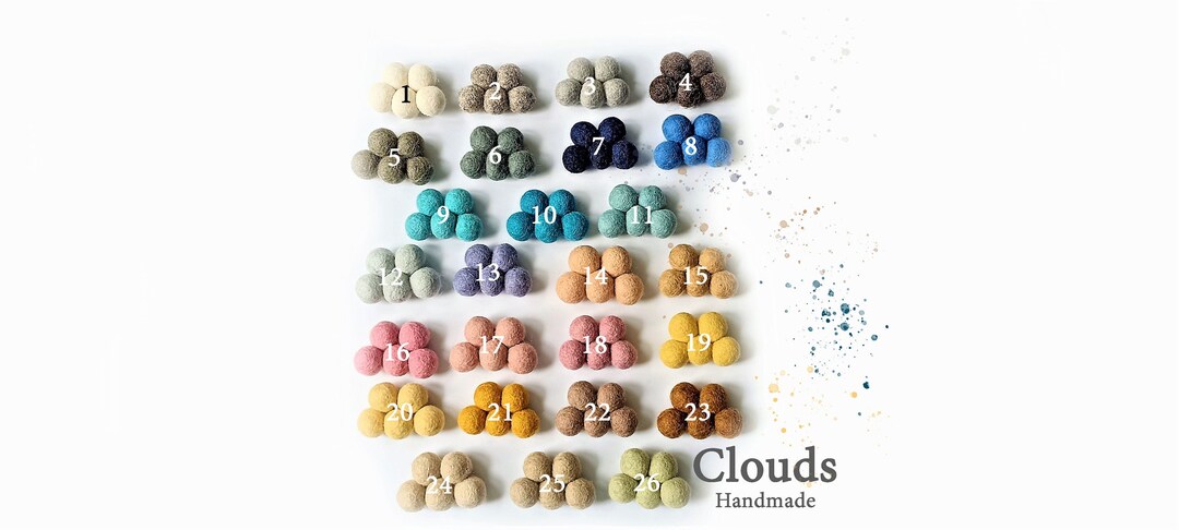 Wholesale Wool Felt Clouds Felt Beads Wool Pom Pom Clouds Wholesale ...