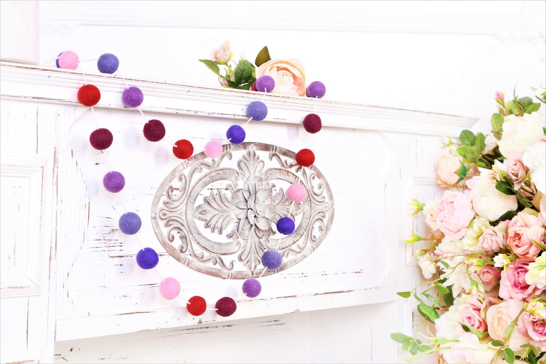 Pom Pom Garland - France Décoration de pépinière (en anglais) Licorne ...