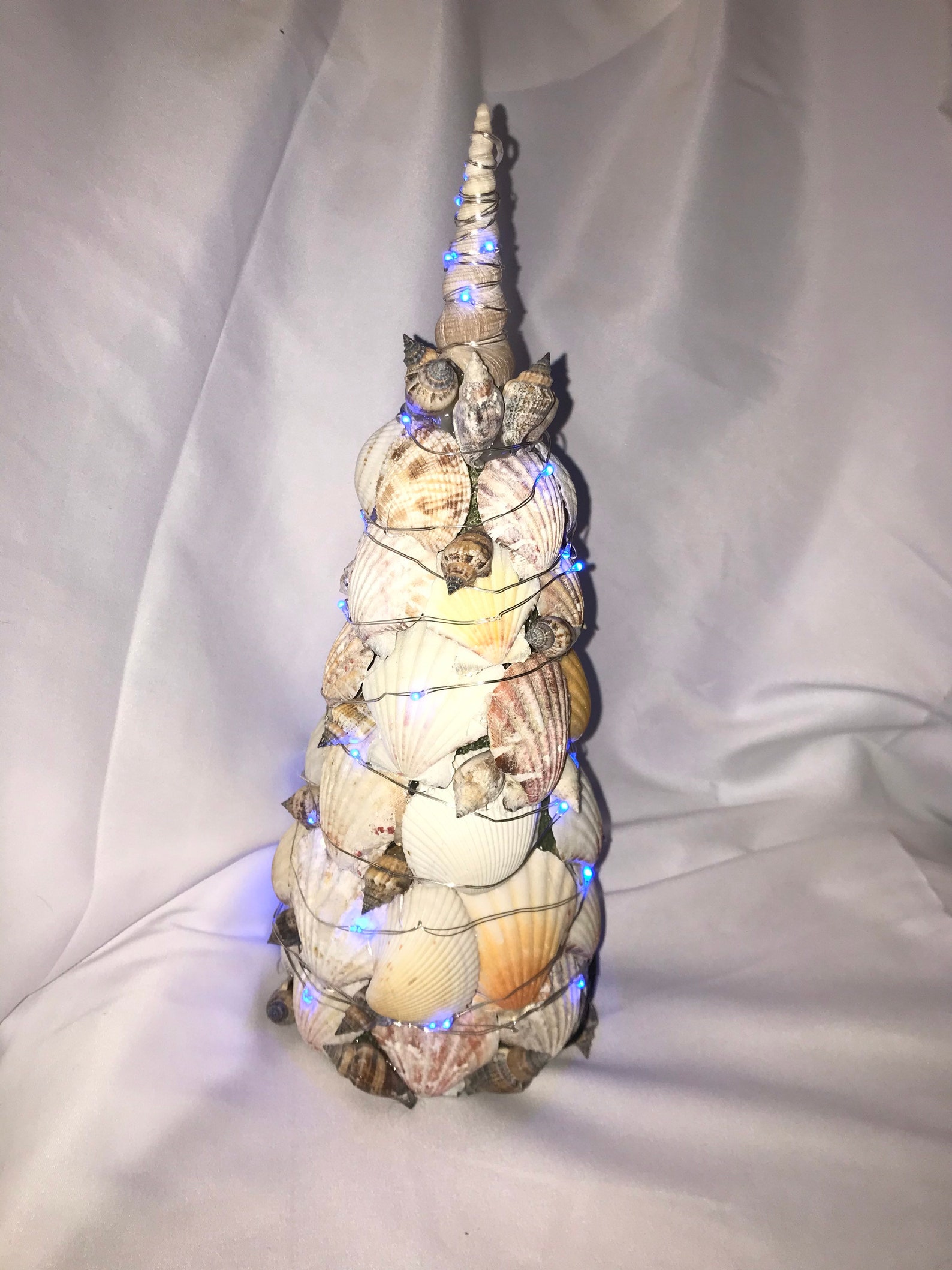 Sea Shell Christmas Tree With Lights - Etsy