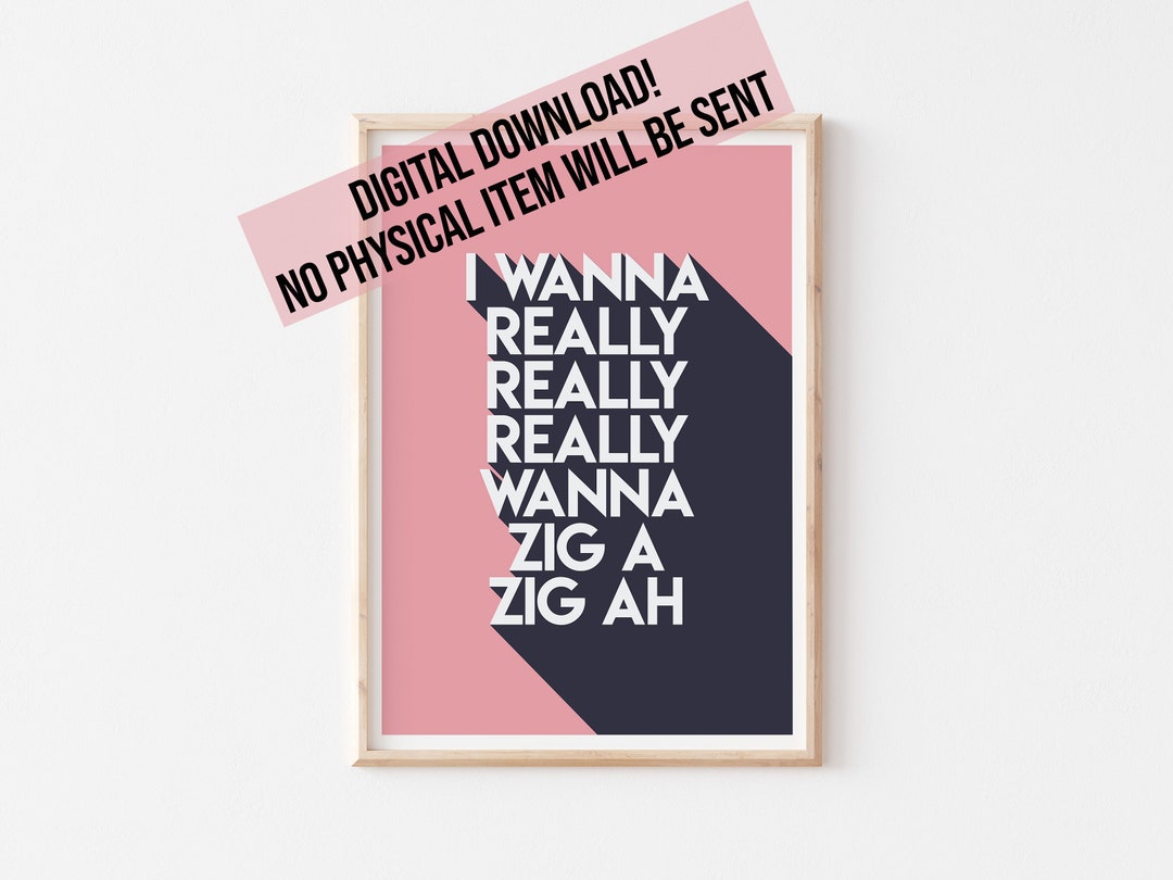 Zig a Zig Ah Print, Digital Download, Song Lyric Art, Spice Girls ...