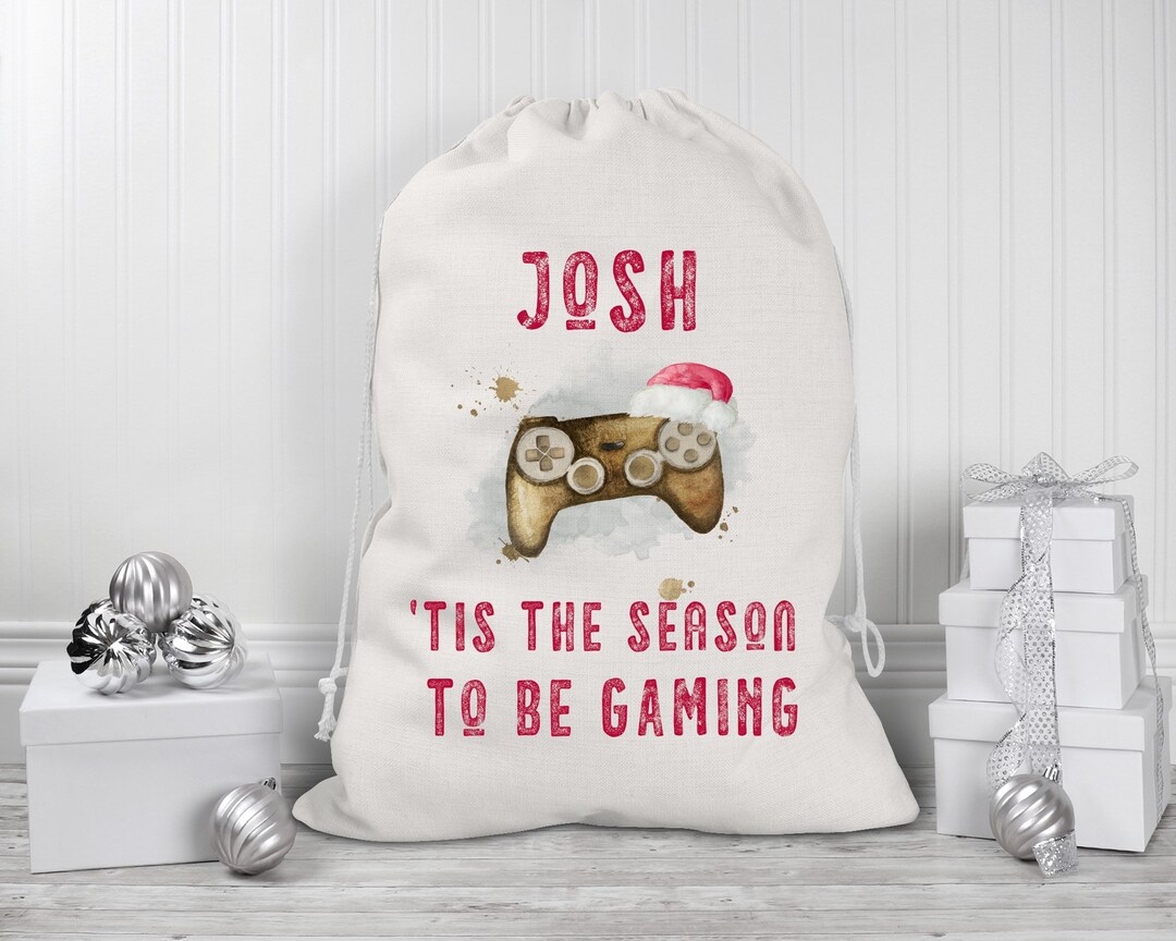 Santa Sack Controller, Christmas Eve Bag, Gamer Festive Stocking, Gamer ...