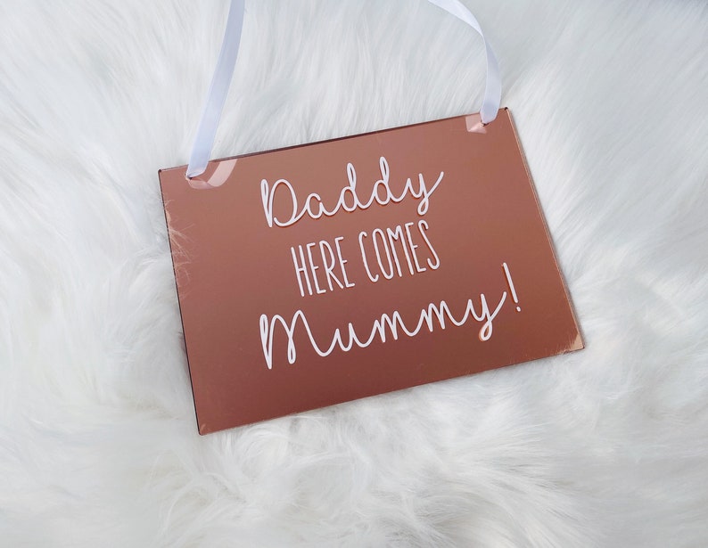 Daddy Here Comes Mummy Here She Comes Plaques Page Boy - Etsy