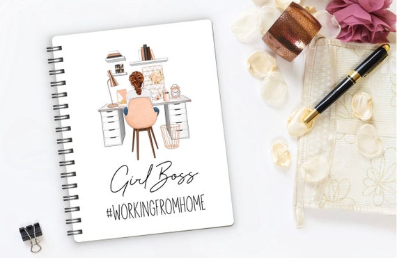 Working from home work notebook to do list girl boss gift | Etsy