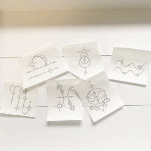 Zodiac Stick and Stitch Embroidery Patterns, Stick and Stitch Kit ...