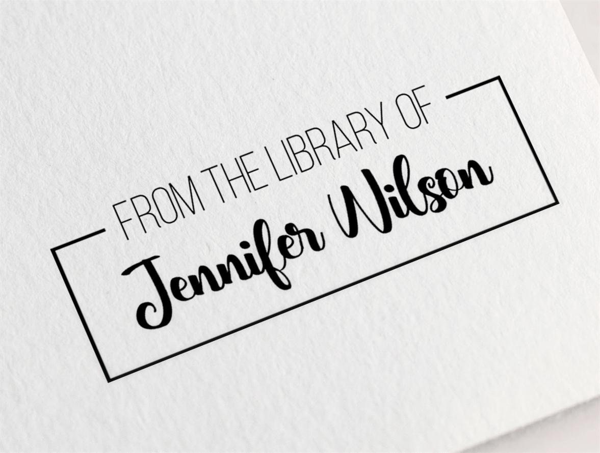 From The Library Of Stamp Custom Library Stamp Personalized | Etsy