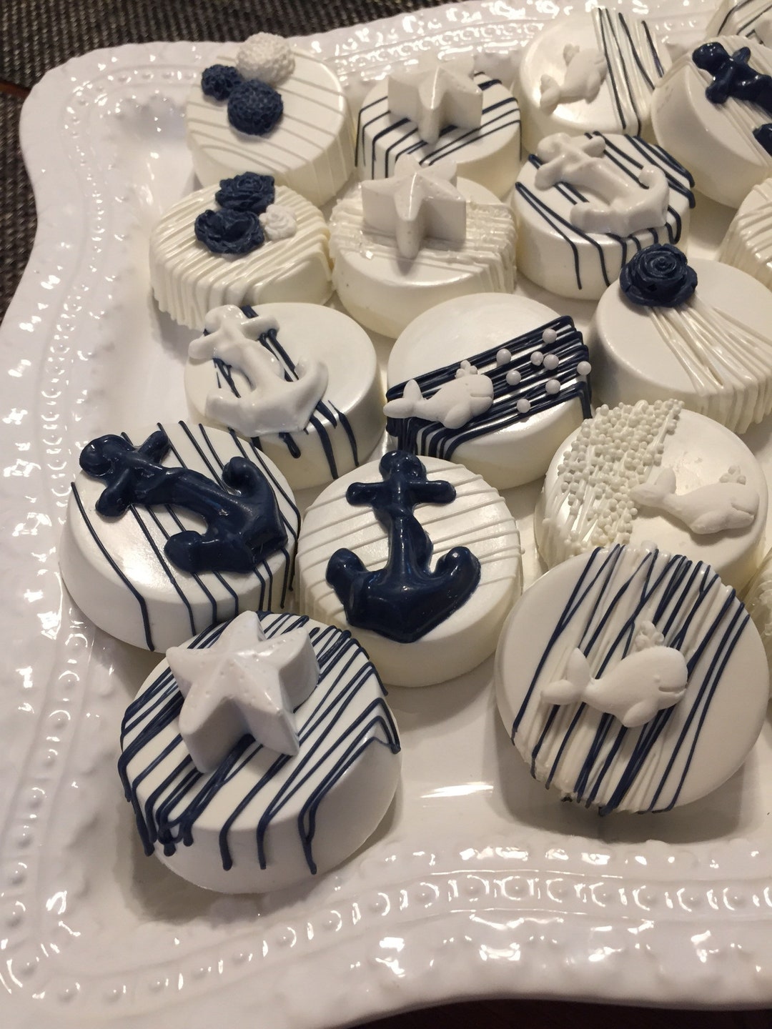 Nautical Chocolate Oreo Cookies(1 Doz) Boy/girl Nautical Theme/birthday ...