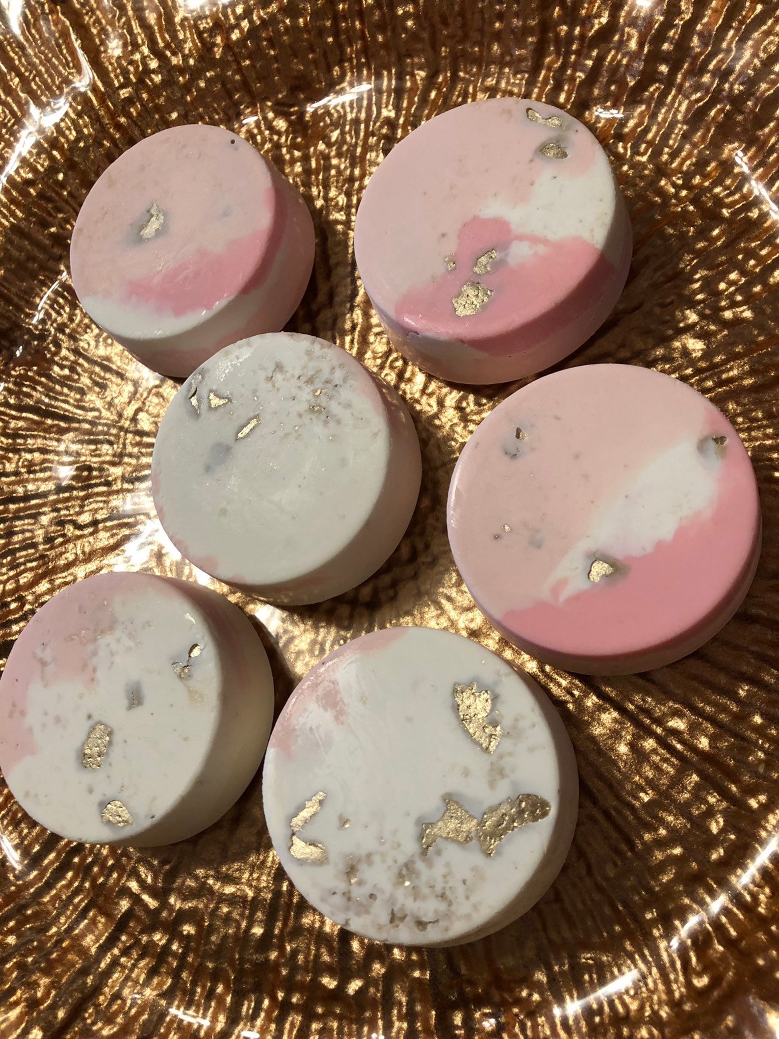 Pink/white/gold Marbled Double Stuffed Oreo Cookies (1doz)/birthday ...