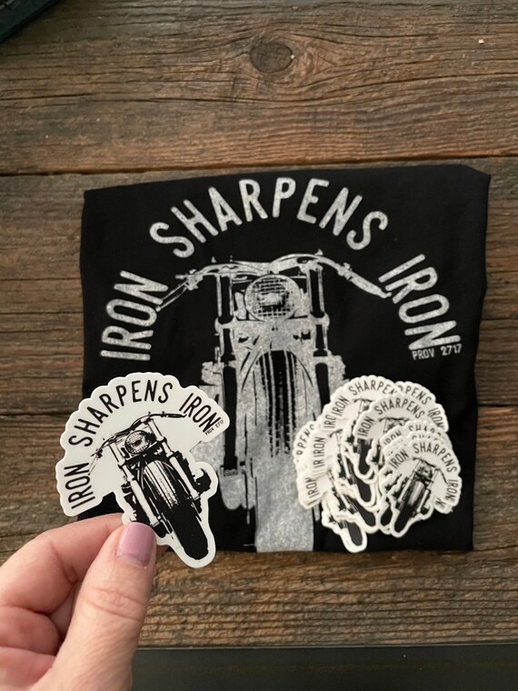 Iron Sharpens Iron Sticker Sticker Proverbs Christian - Etsy