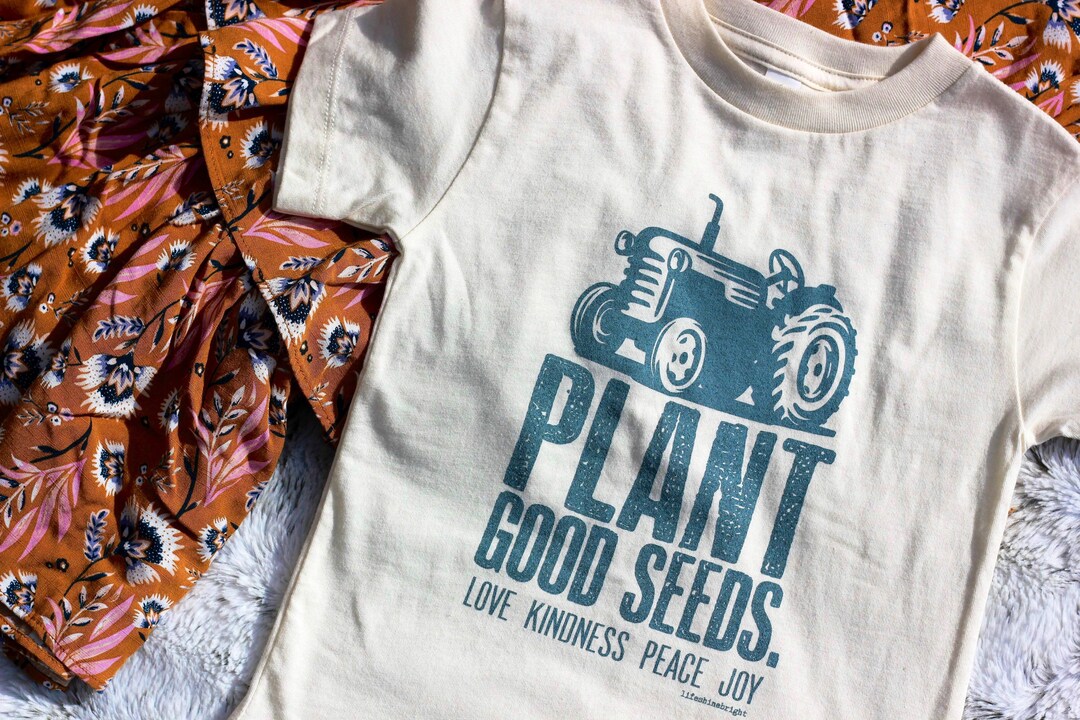 ADULT Plant Good Seeds Tshirt, Tractor Tshirt, Bella Canvas, Super Soft ...