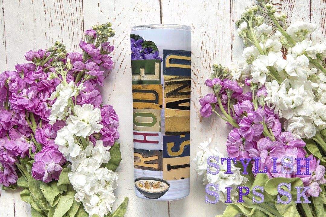 Rhode Island 20 Oz Skinny Tumbler With Straw and Lid - Etsy