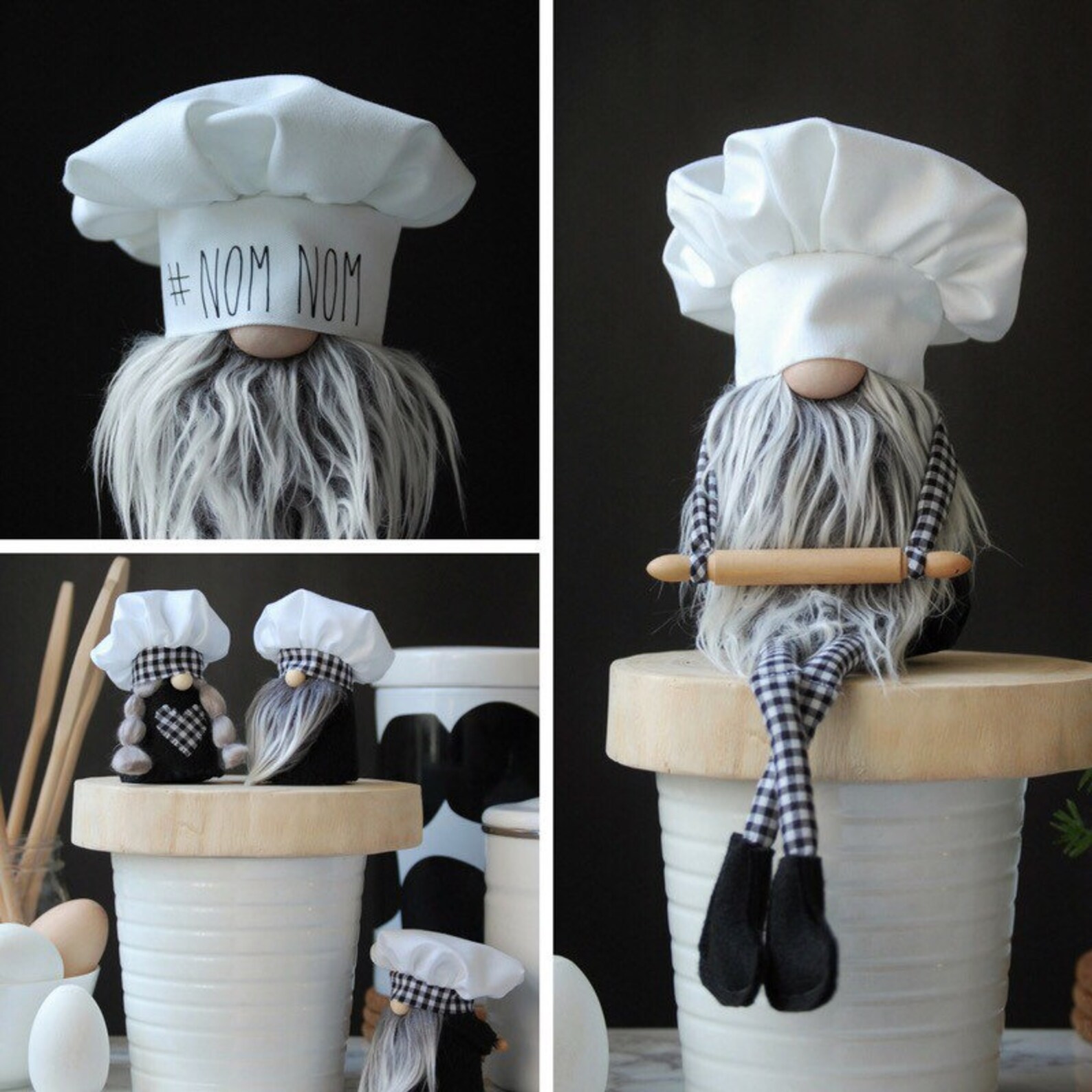 Kitchen Gnome Baker Gnome with rolling pin Kitchen | Etsy Italia