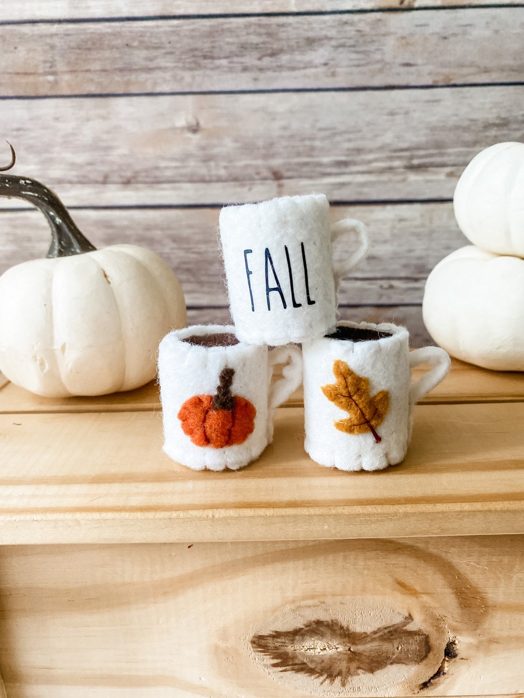 Coffee Cup Ornament Fall Edition Coffee Bar Decor Tiered - Etsy