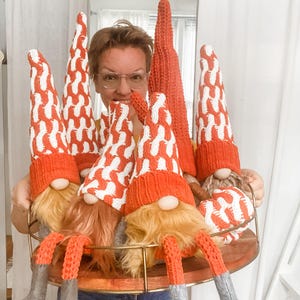 Orange Nordic Gnome With Legs Fall Autumn Decoration - Etsy