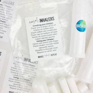 Nasal Inhaler Label / Instructions (set of 6) - Etsy