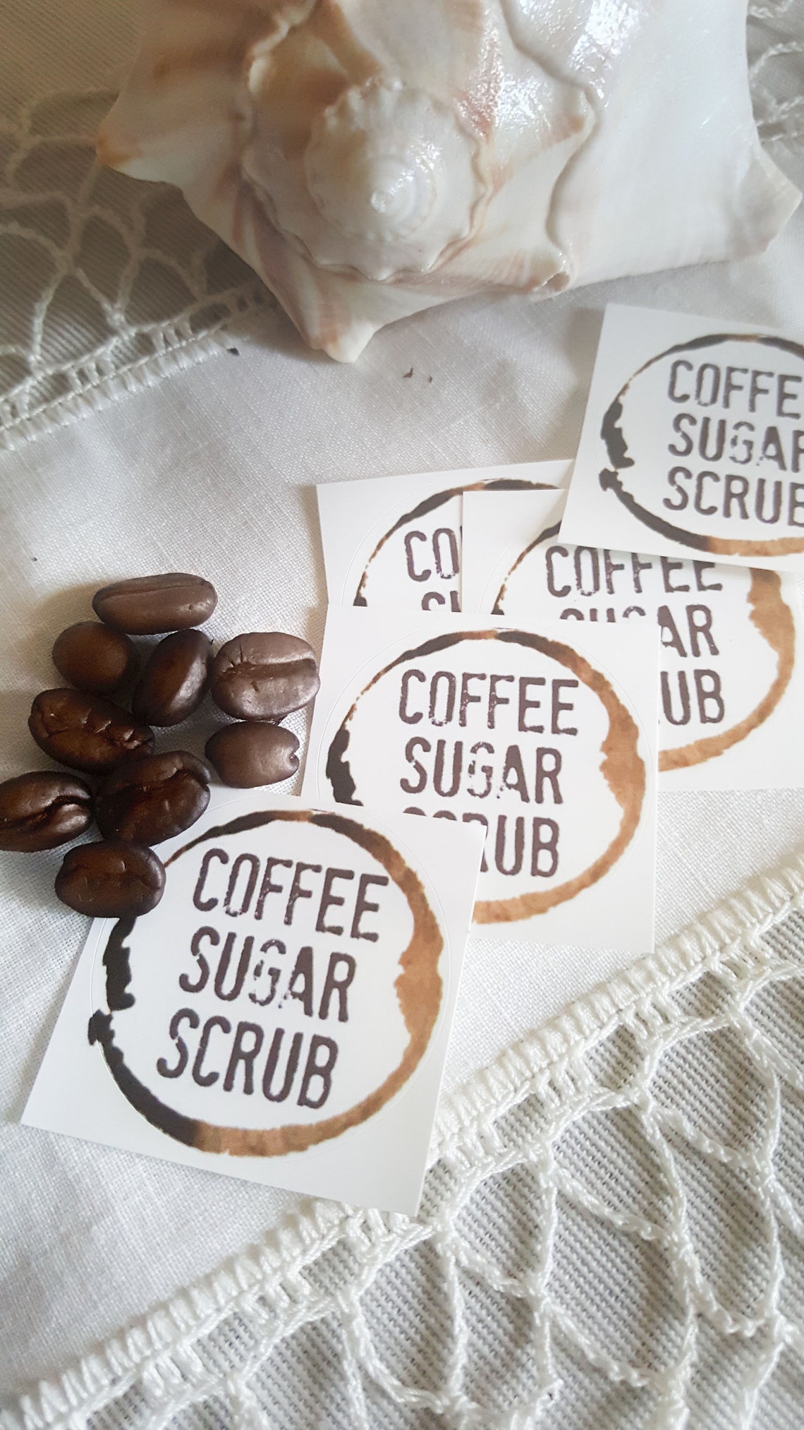 Set of 6 Stickers coffee Sugar Scrub - Etsy