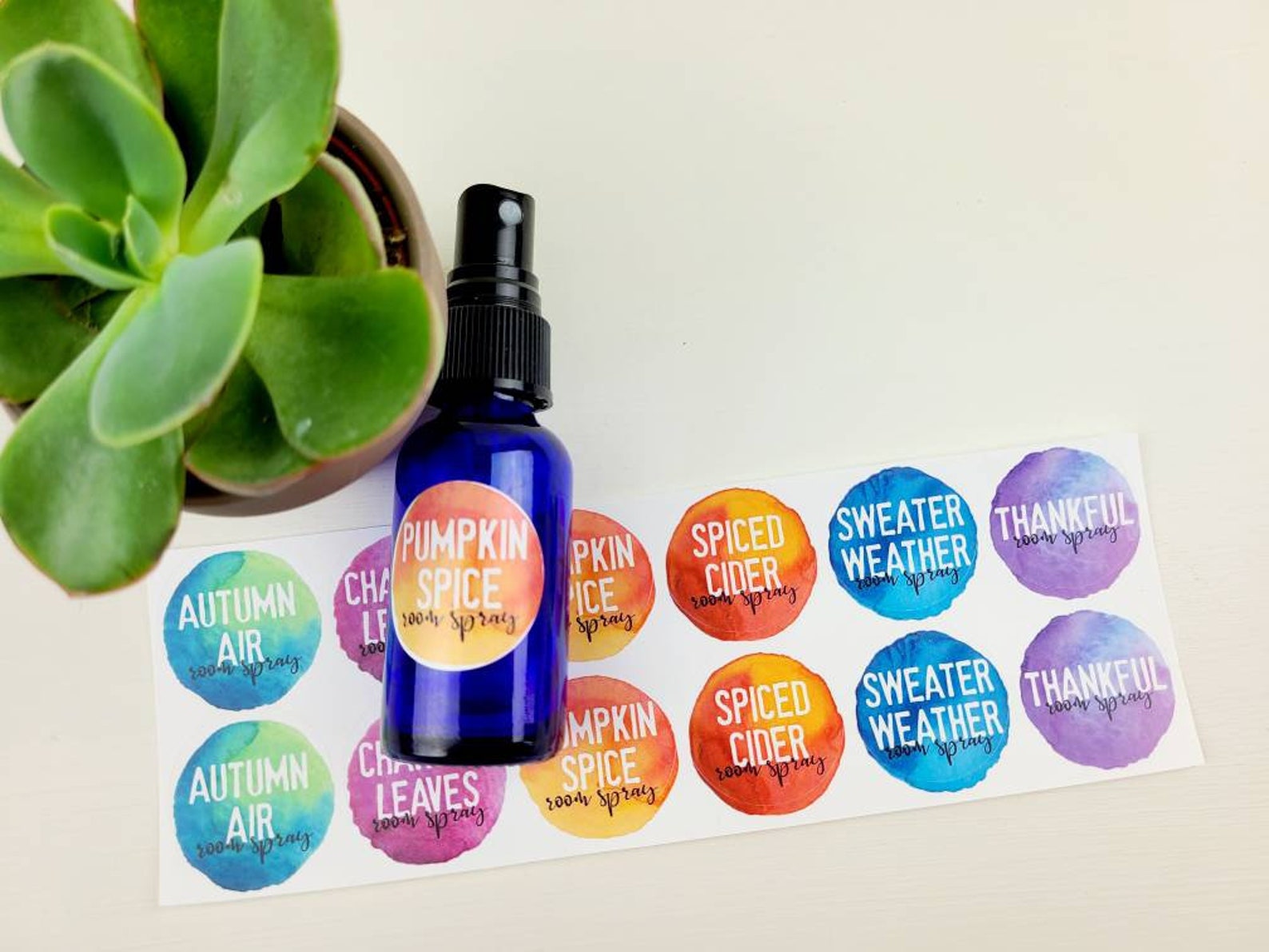 Room Spray Stickers (set of 12), 1.25" - Etsy