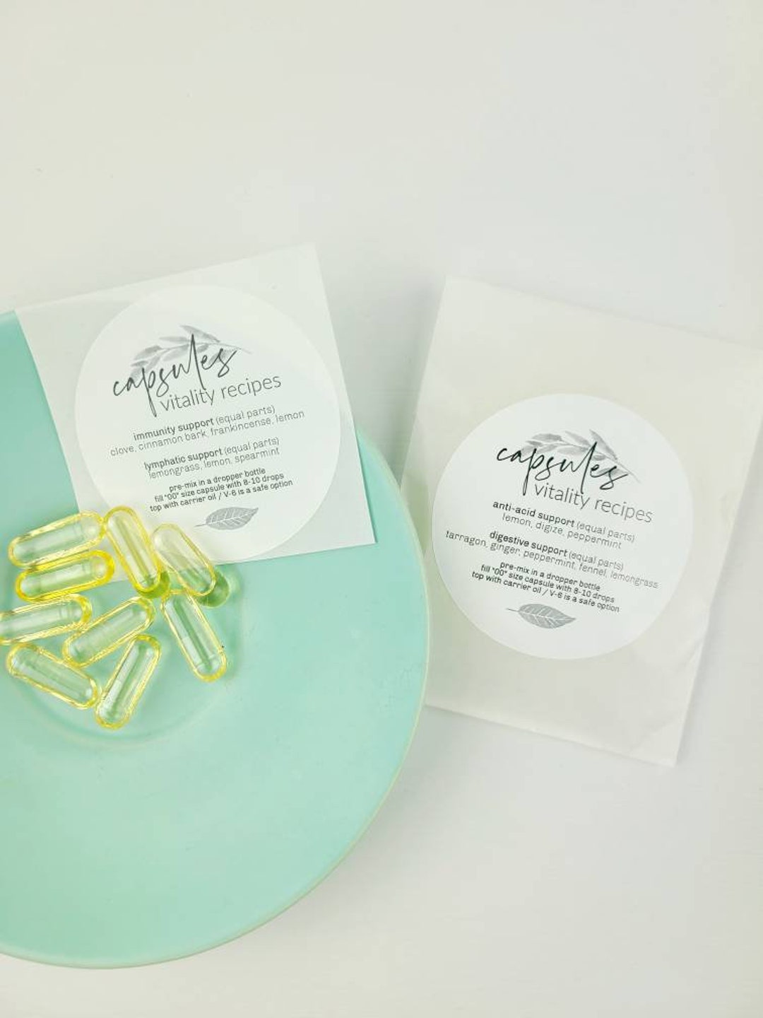 Labels for Capsules: Vitality Recipes - Etsy