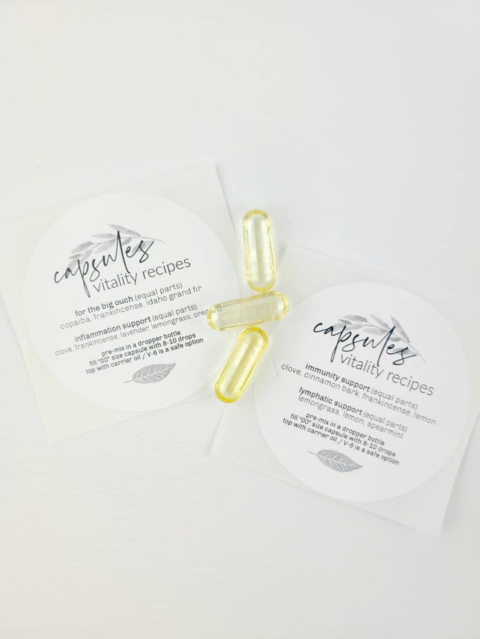 Labels for Capsules: Vitality Recipes - Etsy