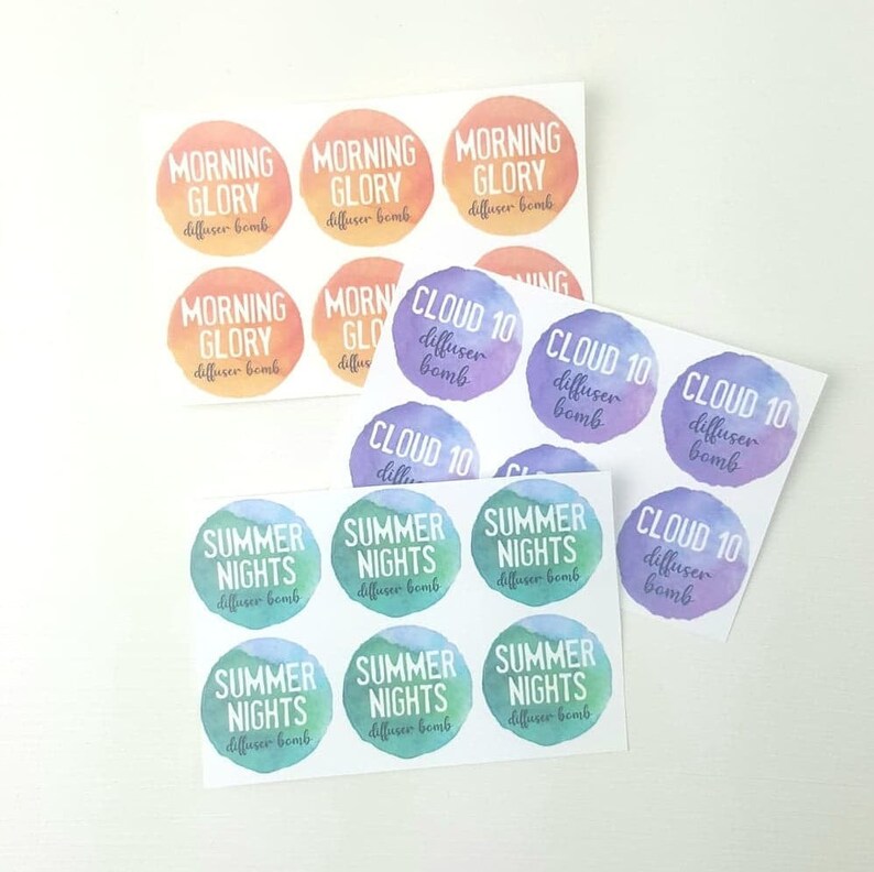 Diffuser Bomb stickers sets of 12 1.25 inch rounds | Etsy