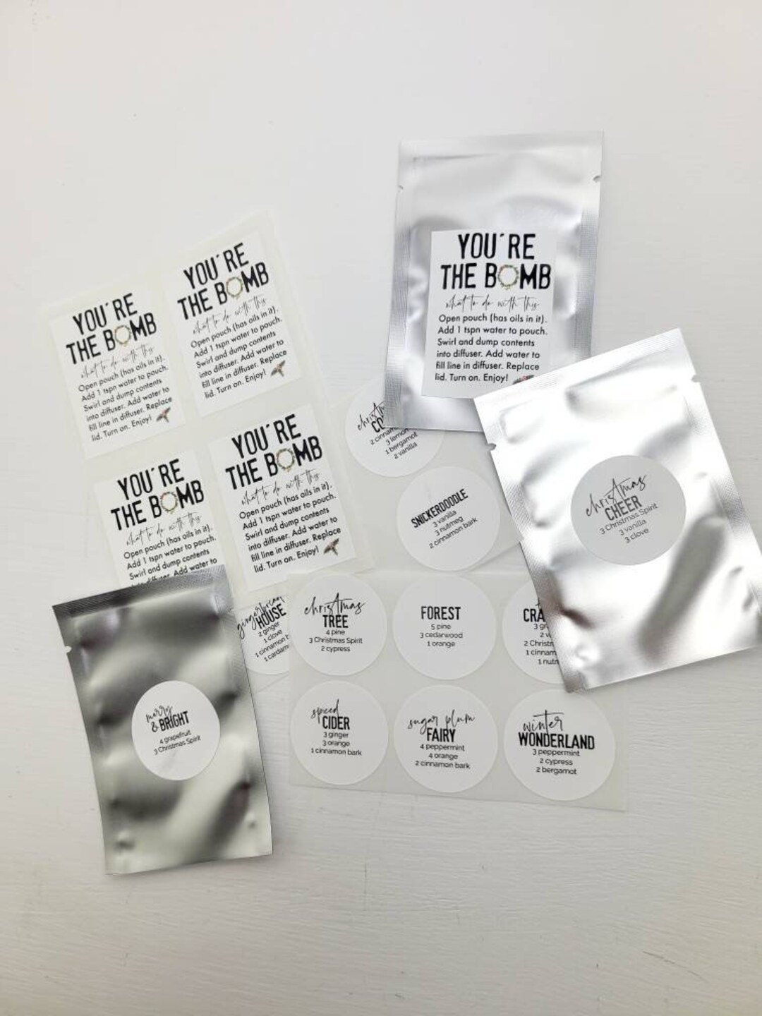 12 Days of Diffuser Bomb Labels - Etsy