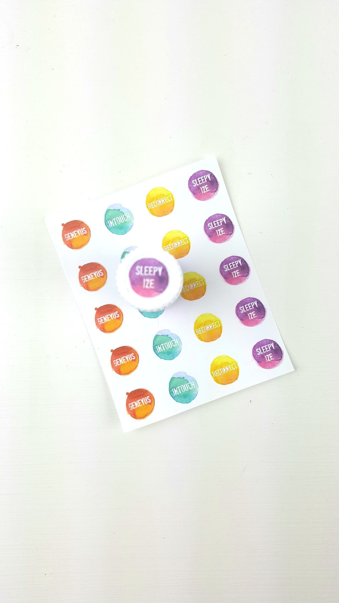 Reconnect Oil Lid Stickers (sets of 4 Lid Stickers) - Etsy